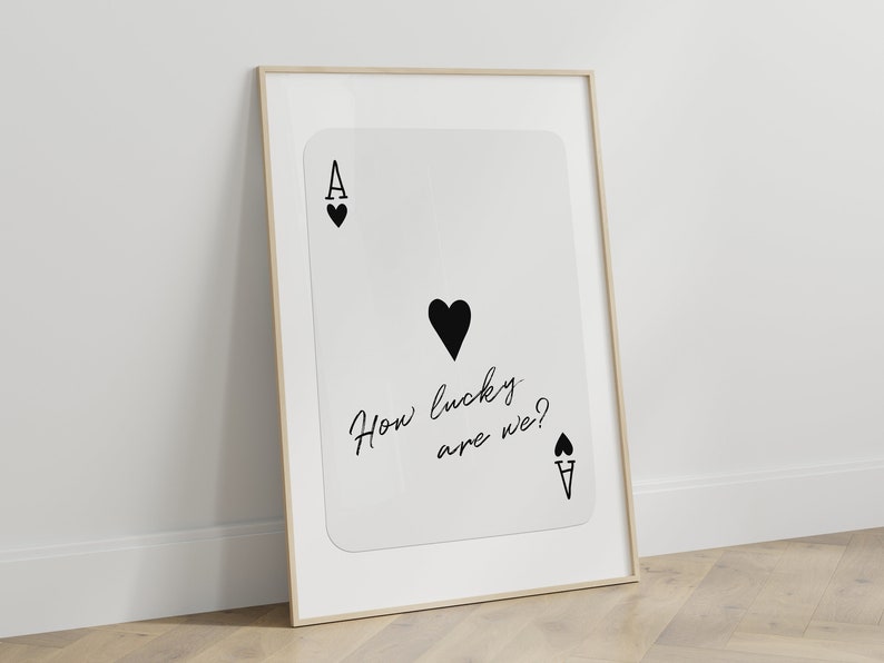 Ace of Hearts Print, Retro Playing Card Poster (digital Download) - Etsy