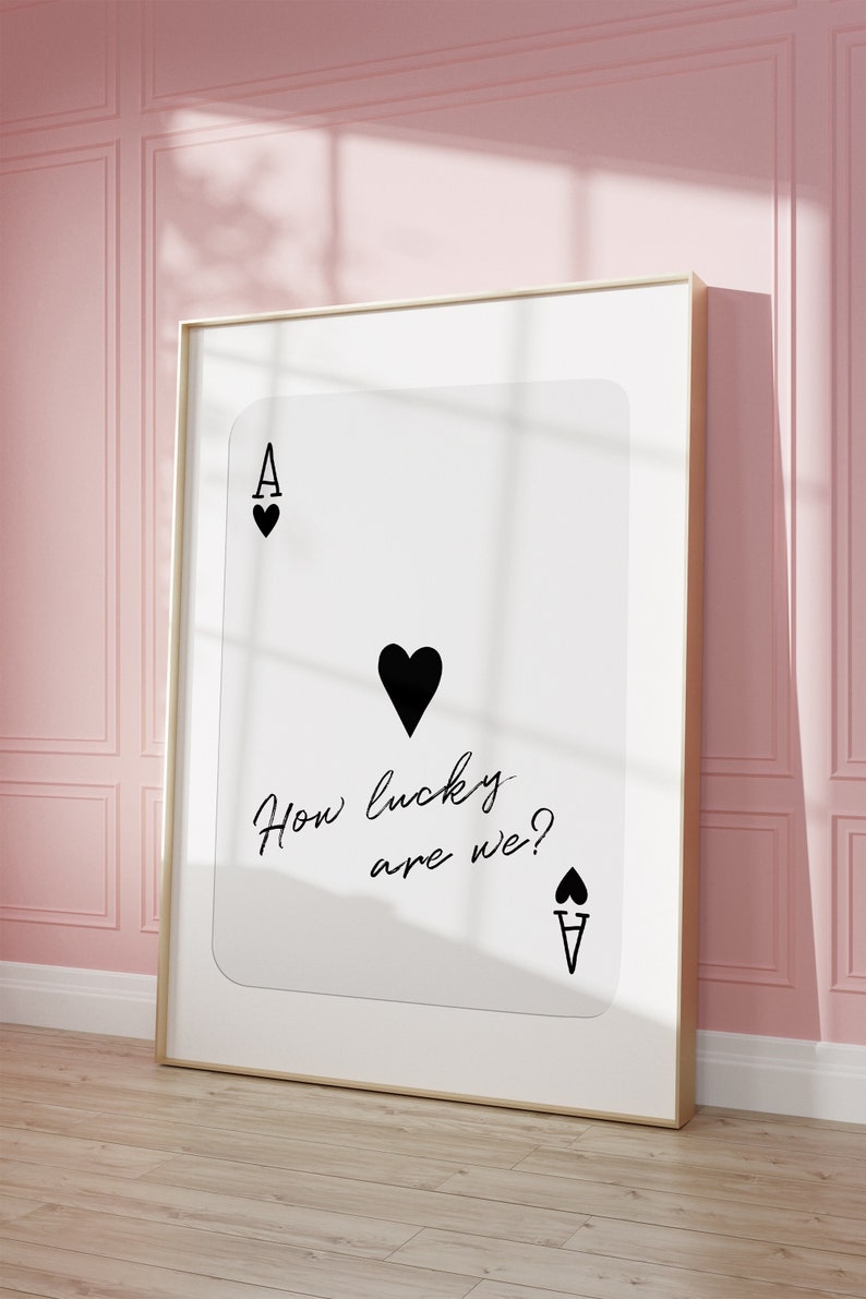 Ace of Hearts Print, Retro Playing Card Poster (digital Download) - Etsy