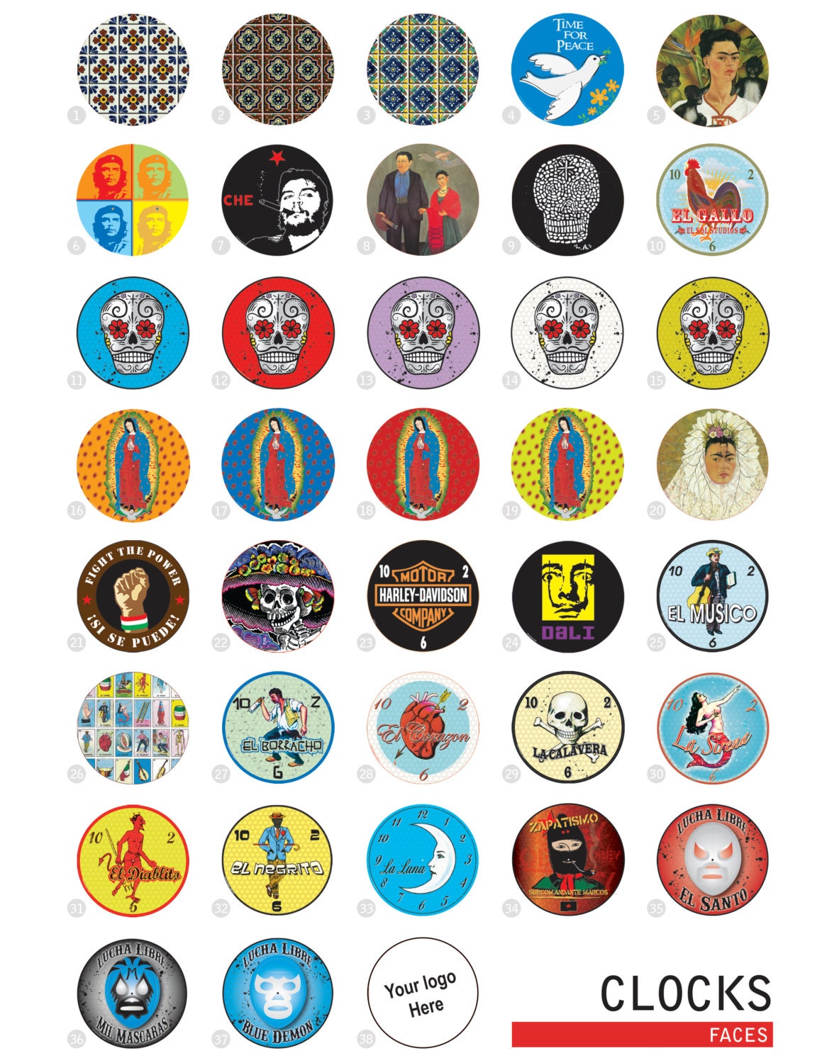 CHE Pop Art Wall Clock - Etsy