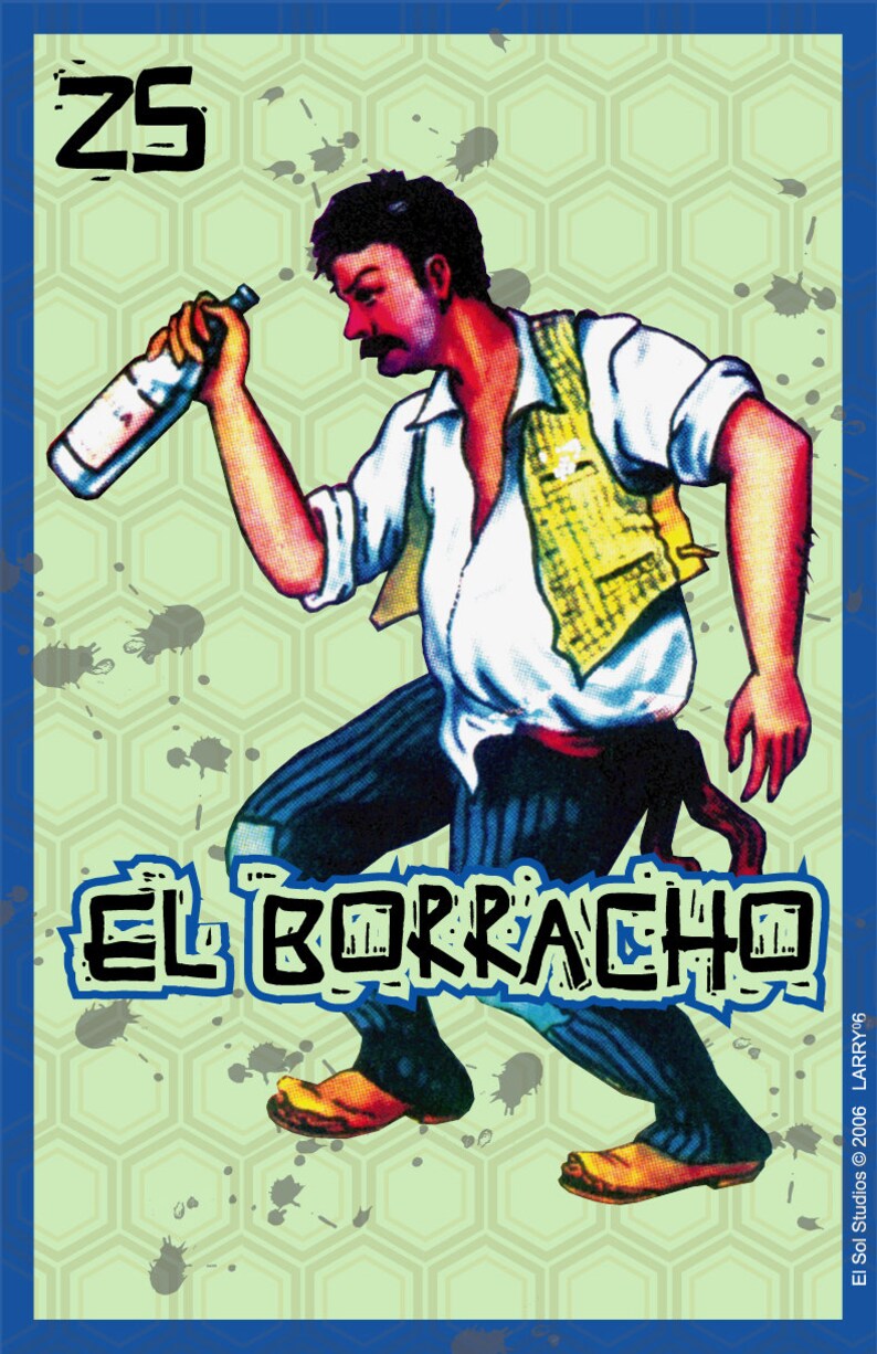 EL BORRACHO / the Drunk. Mexican Loteria Inspired Magnet - Etsy