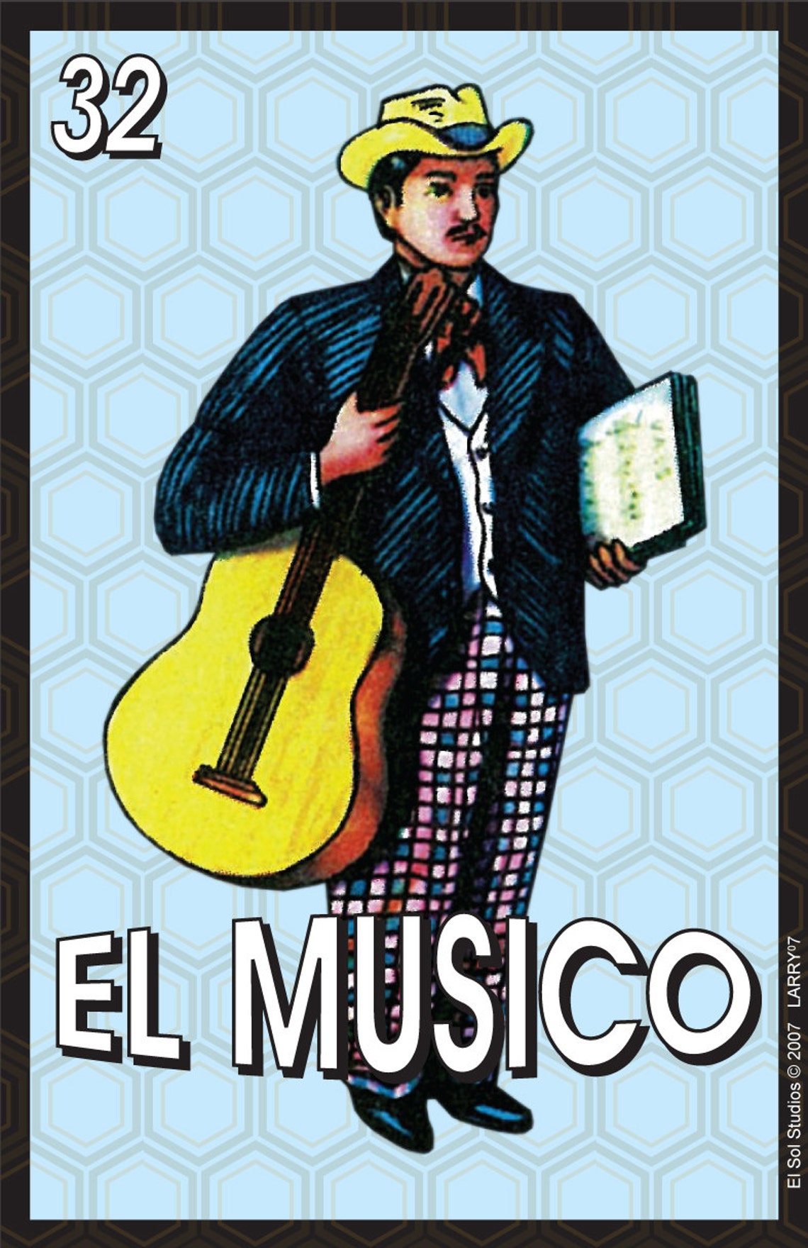El Musico Mexican Folk Art Magnet - Etsy