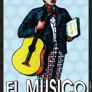 El Musico, Mexican Folk Art Magnet - Etsy