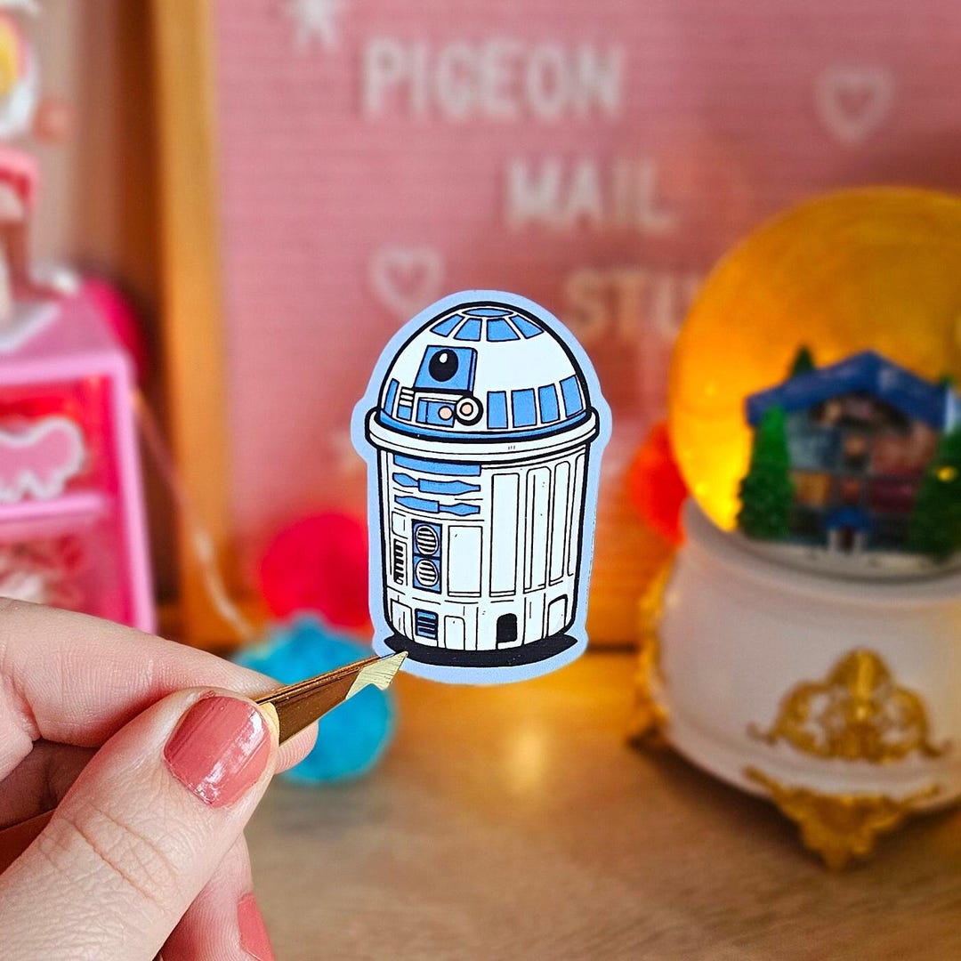 R2 Bin 2 Sticker - R2D2 Sticker - Star Wars Sticker - Movie Sticker ...