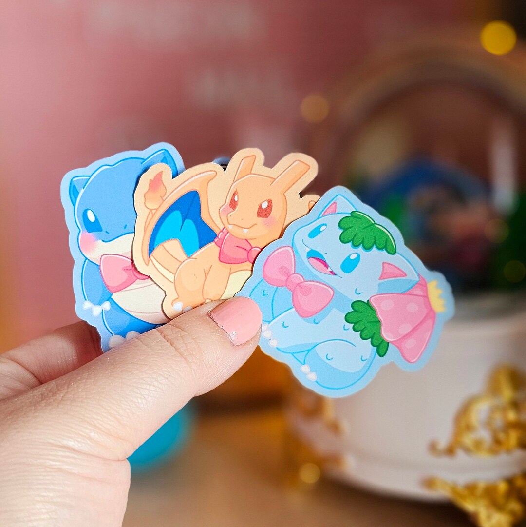 Starter Pokemon Sticker Bundle Blastoise Sticker Charizard Sticker ...