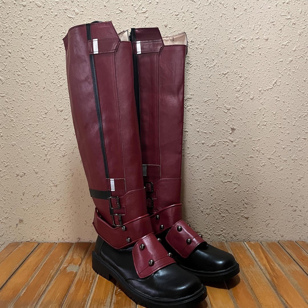 Personalized Deadpool Shoes Wade Wilson Cosplay Red Boots - Etsy UK