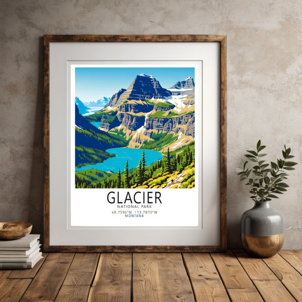 Glacier National Park Art - Etsy