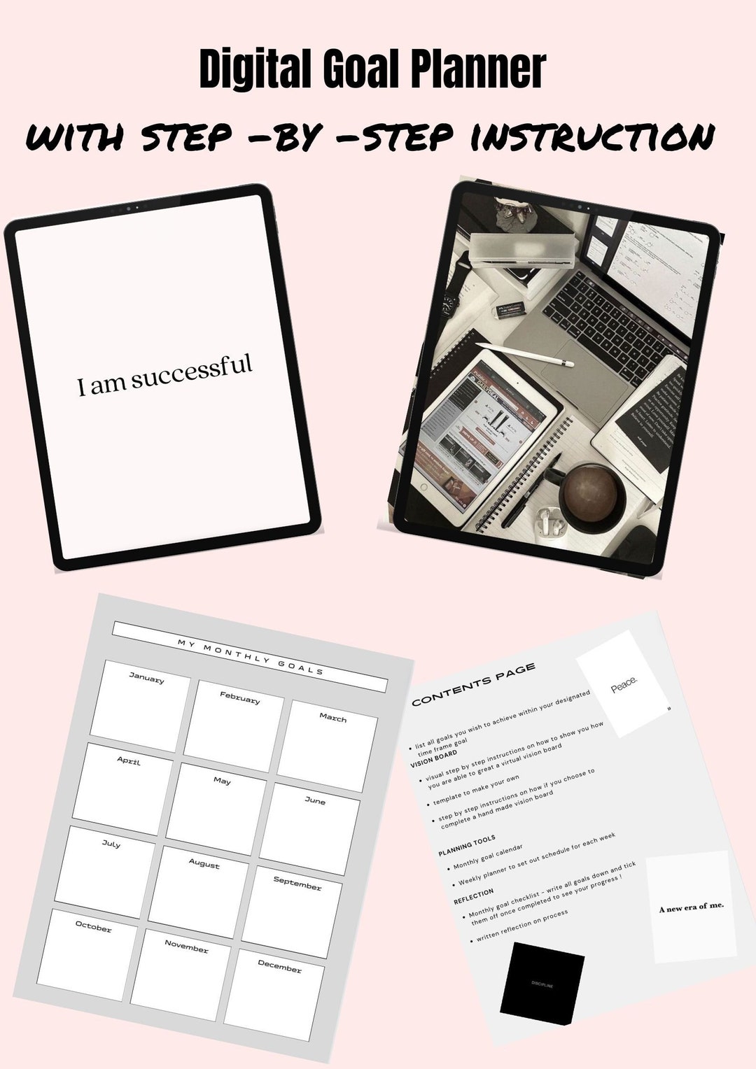 Step-by-step Goal Planner Template - Etsy