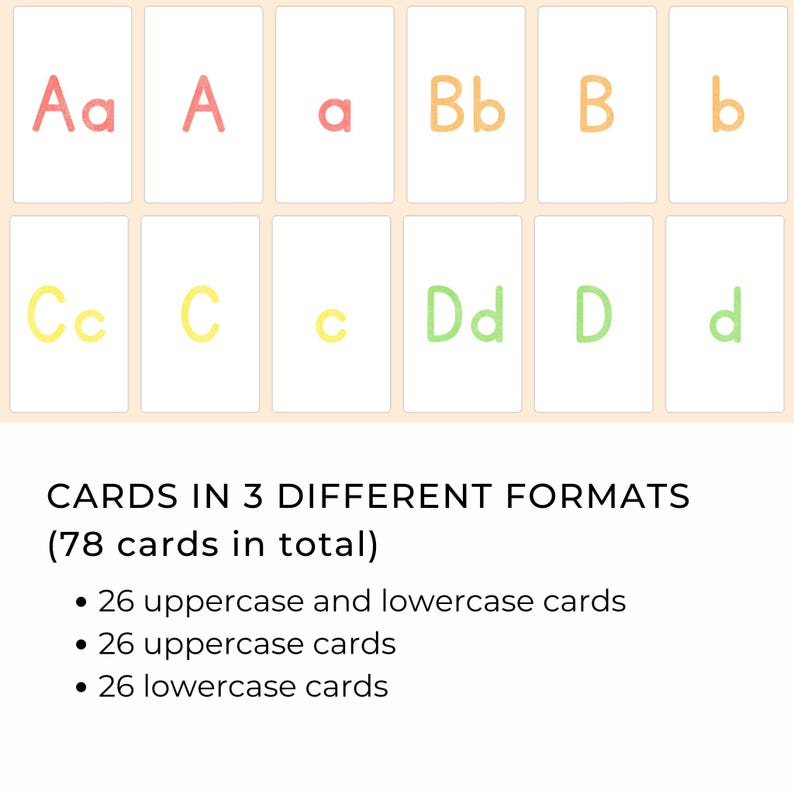 Colorful Alphabet Flashcards | Printable PDF | Learning Tool for Kids ...