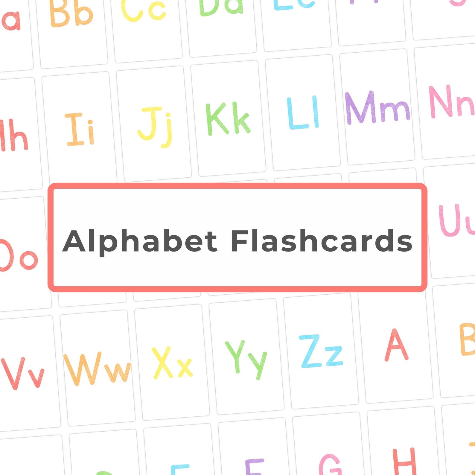 Colorful Alphabet Flashcards | Printable PDF | Learning Tool for Kids ...