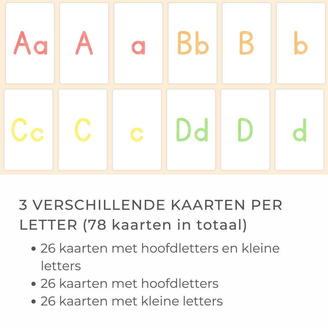 Kleurrijke Alfabet Flashcards Printbare PDF Leermiddel Voor Kinderen US ...