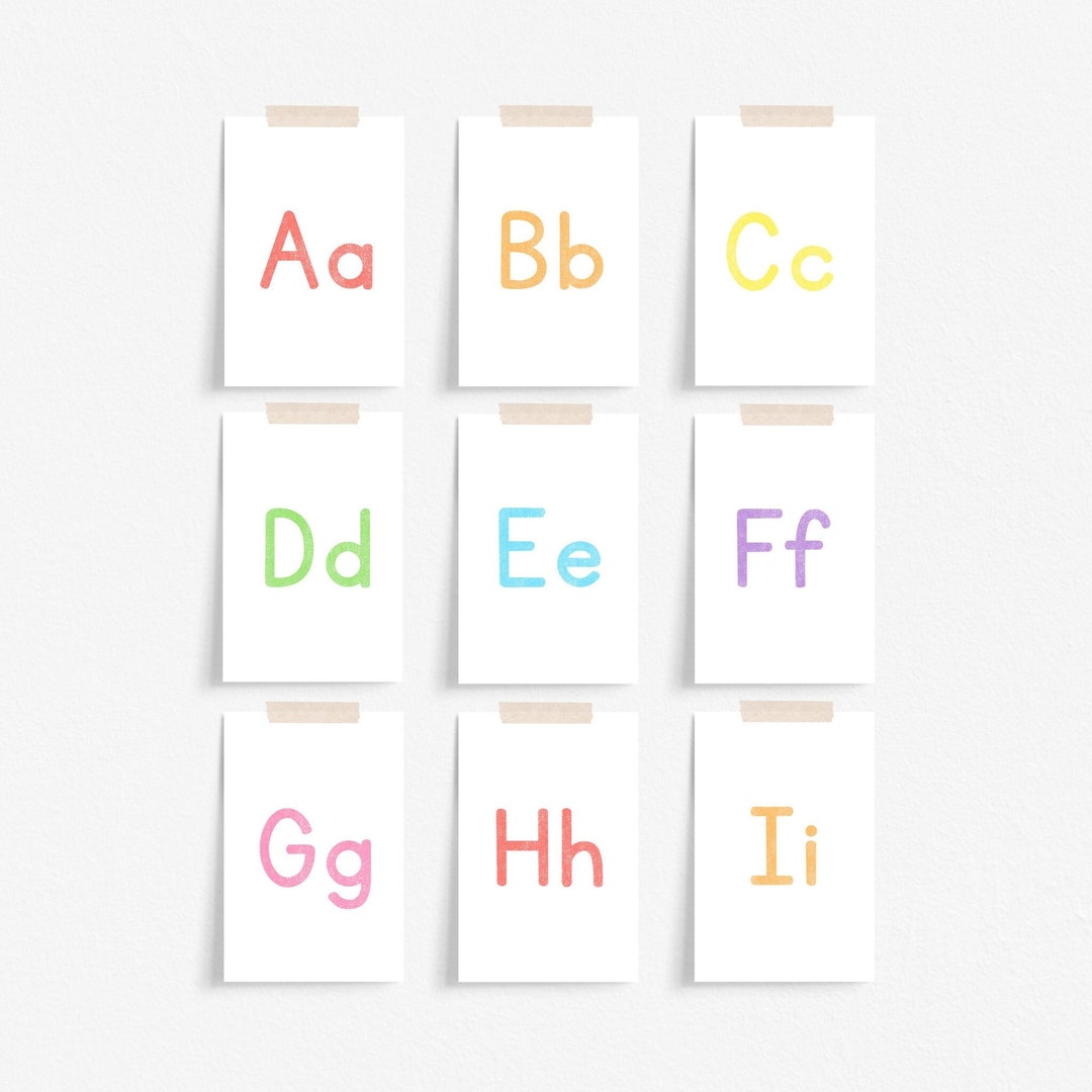 Colorful Alphabet Flashcards | Printable PDF | Learning Tool for Kids ...