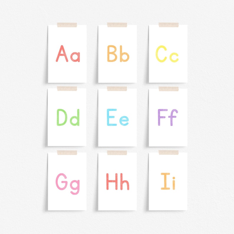 Colorful Alphabet Flashcards | Printable PDF | Learning Tool for Kids ...