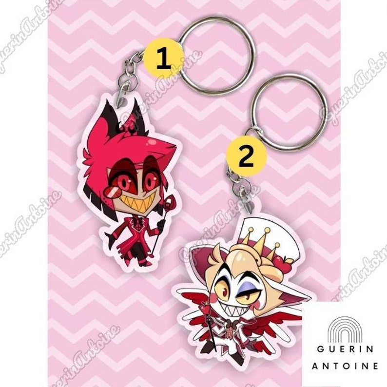 Alastor the Radio Demon Hazbin Hotel Acrylic Keychain, Alastor Keychain ...