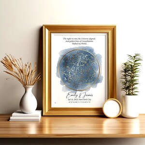Personalized Star Map Unique Wedding Anniversary Custom Star Map ...