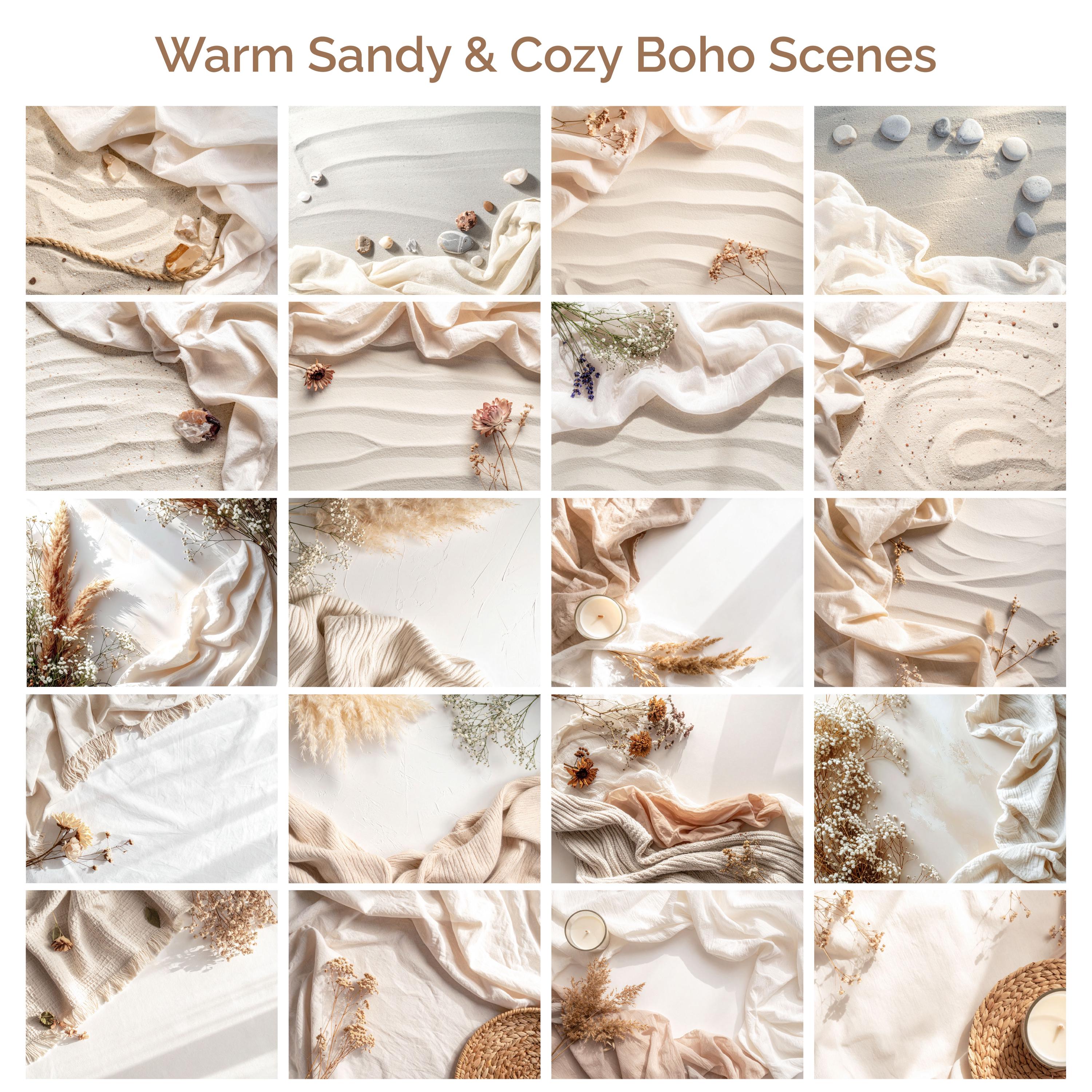 Boho Mixed Neutral Background Bundle, 60 JPG Flat Lay Mockups, Branding ...