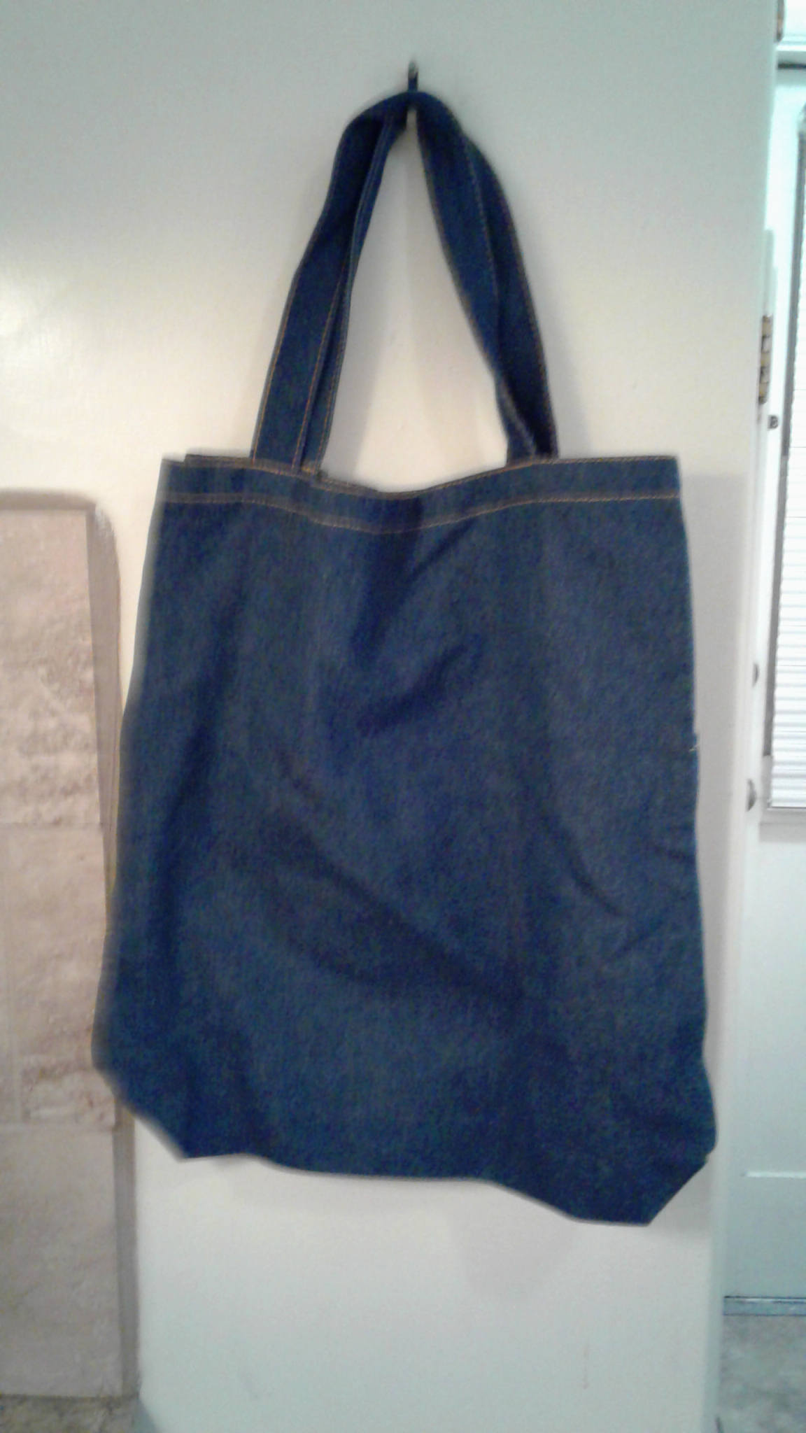 Blue Denim Three Pocket Sassy Flower Tote Bag - Etsy
