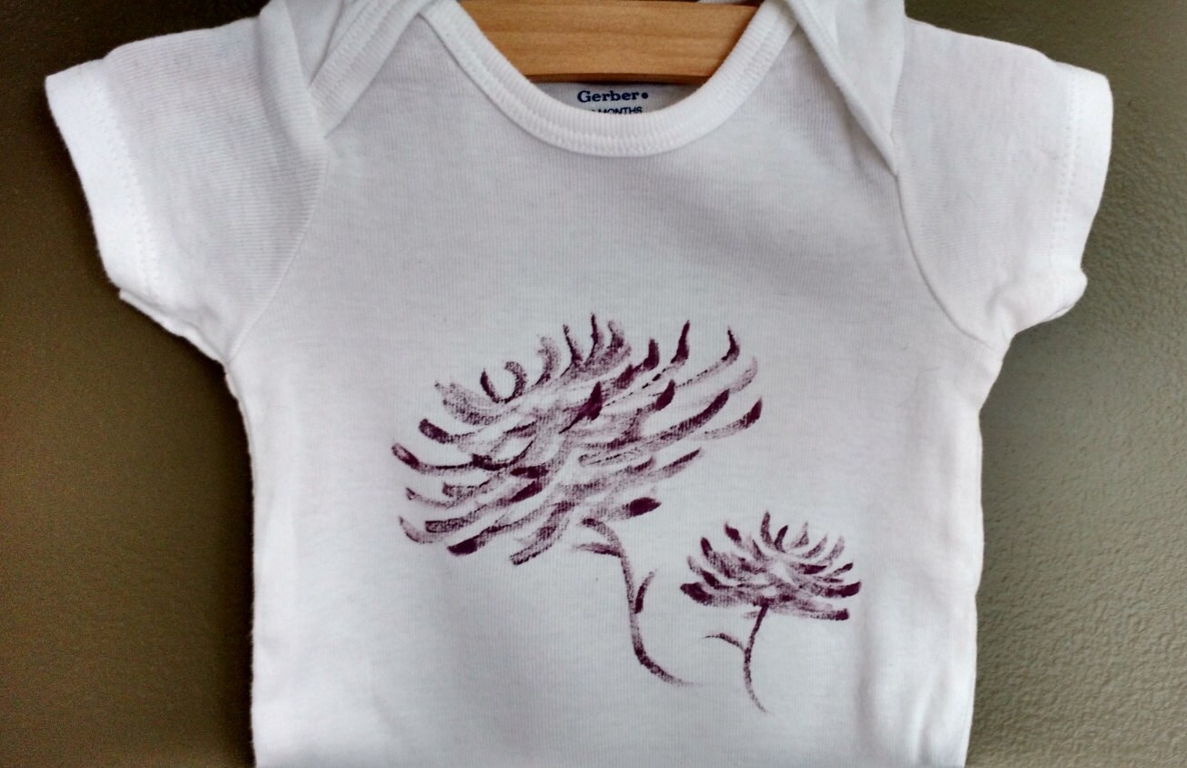 Purple Flower Onesie - Etsy