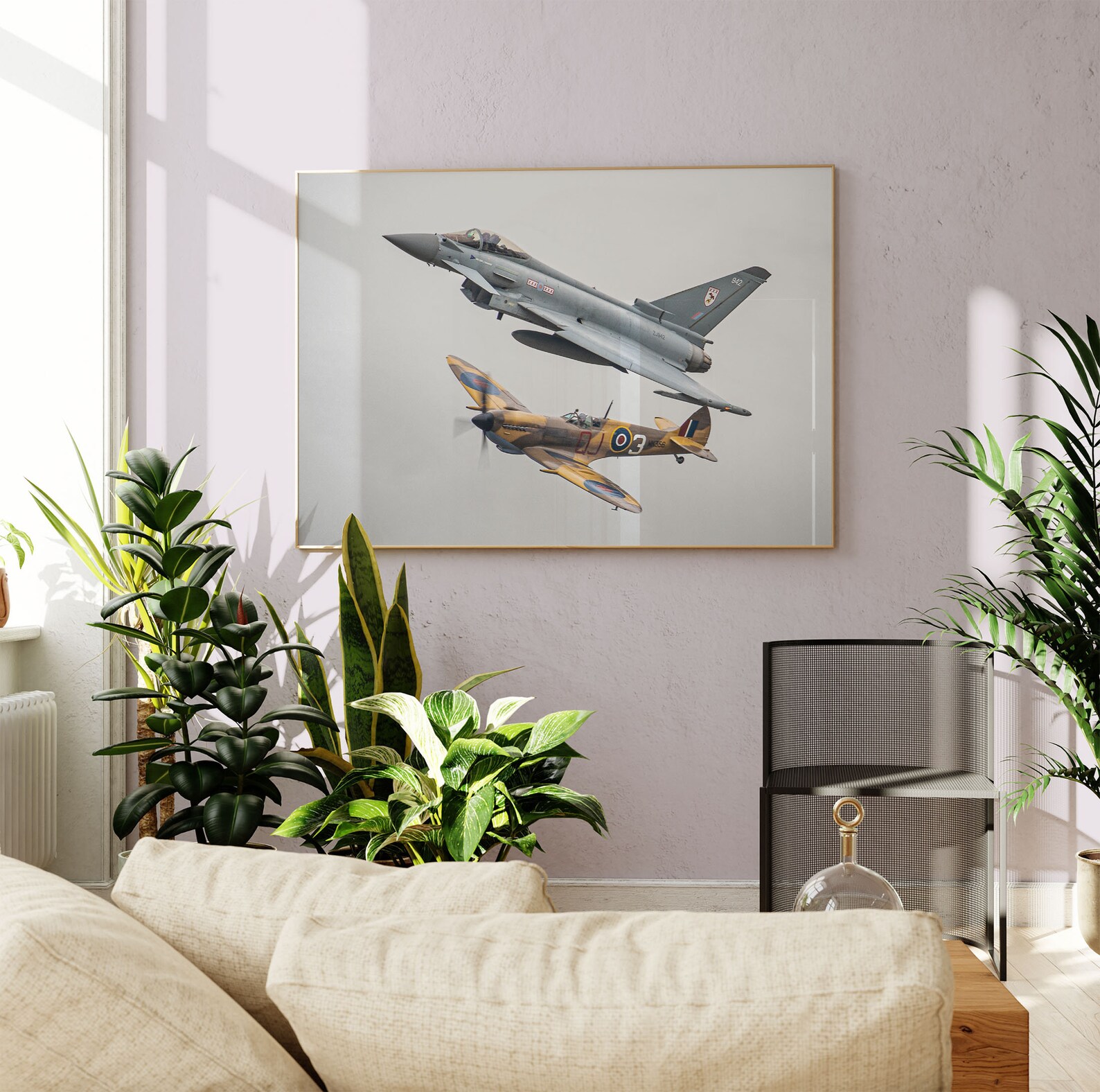 RAF Eurofighter Typhoon Spitfire Print, Royal Air Force, Poster, RAF ...