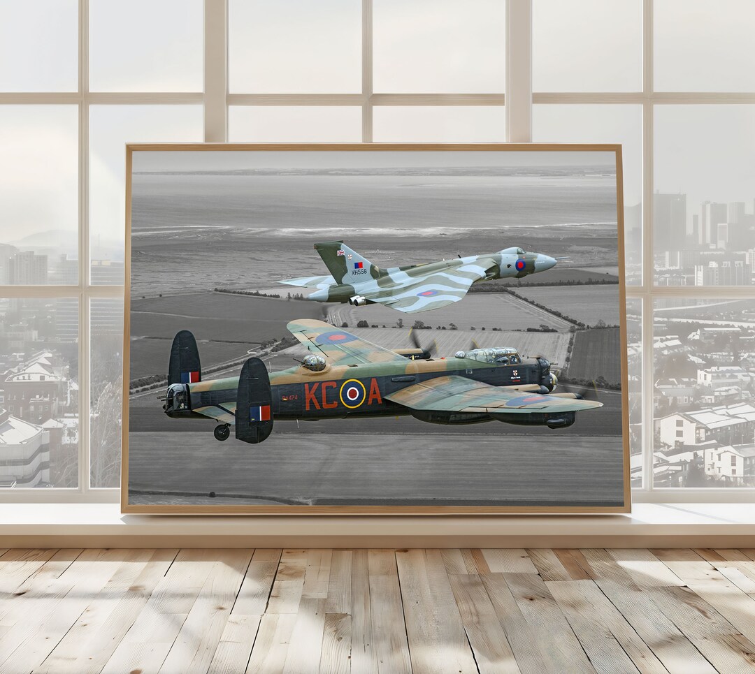 RAF Vulcan Bomber Lancaster Bomber Print, Royal Air Force, RAF Poster ...