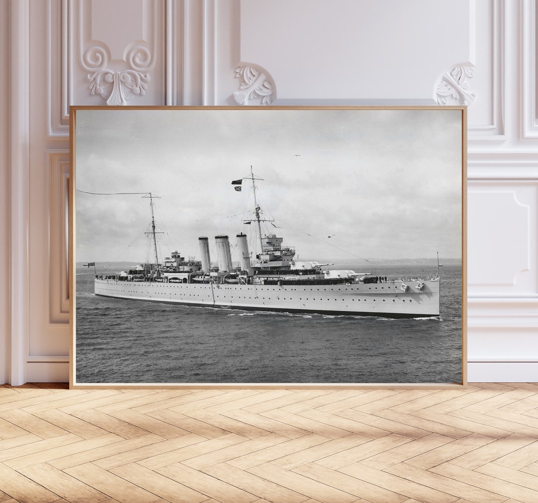 Royal Navy Print, HMS Cornwall WW2, Royal Navy Poster, HMS Cornwall ...