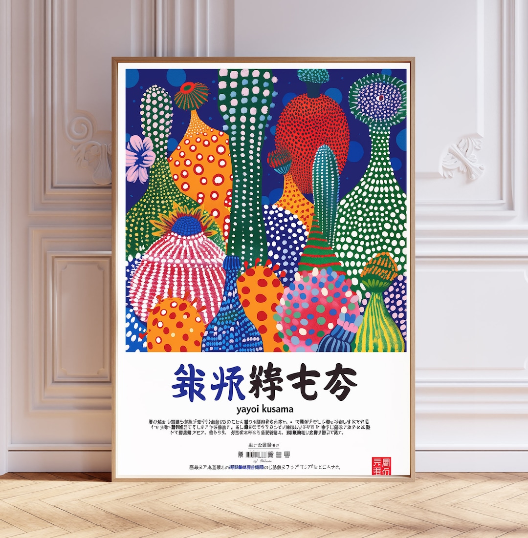 Yayoi Kusama Polka Dots Flowers Art Print, Japaness Art Poster ...
