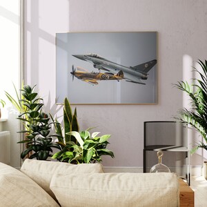 RAF Spitfire Eurofighter Typhoon Print, Royal Air Force Poster, RAF ...