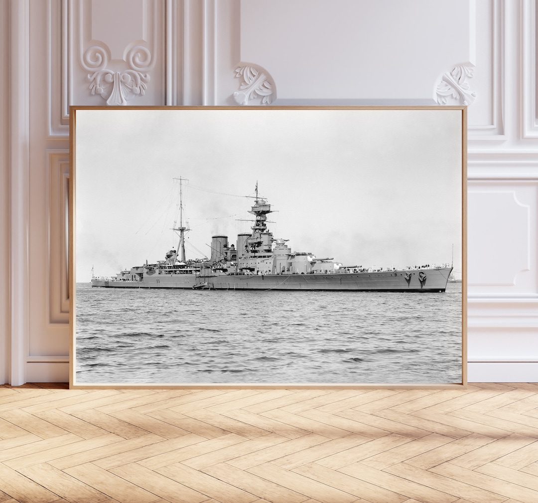 HMS Hood Royal Navy Print, World War 2, Royal Navy Poster, HMS Hood ...
