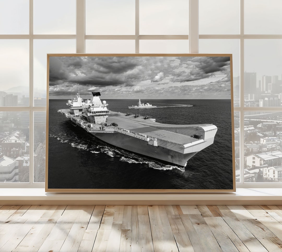 Royal Navy Print, HMS Queen Elizabeth, Royal Navy Poster, HMS Queen ...
