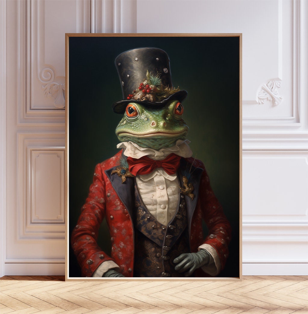 Gothic Frog Poster, Dark Academia Wall Art, Frog Print, Gothic Wall ...