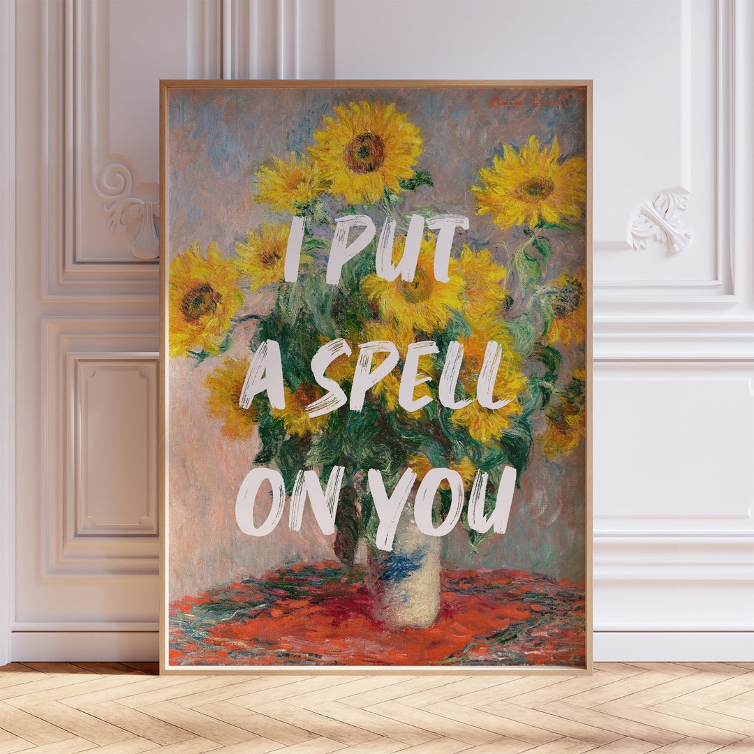 Monet Art Print, i Put a Spell on You Altered Art Print, Eclectic Wall ...