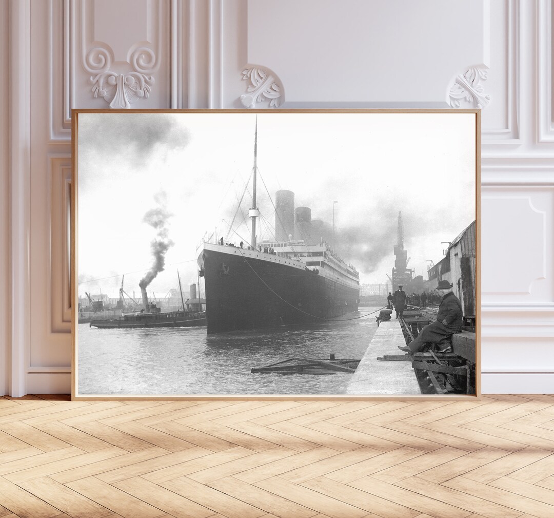 RMS Titanic Art Print, Ocean Liner, RMS Titanic Poster, Nautica Wall ...