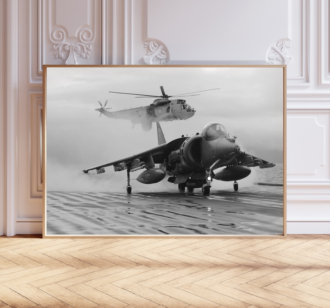 Harriers Leave HMS Ark Royal for the Final Time Print, HMS Ark Royal ...