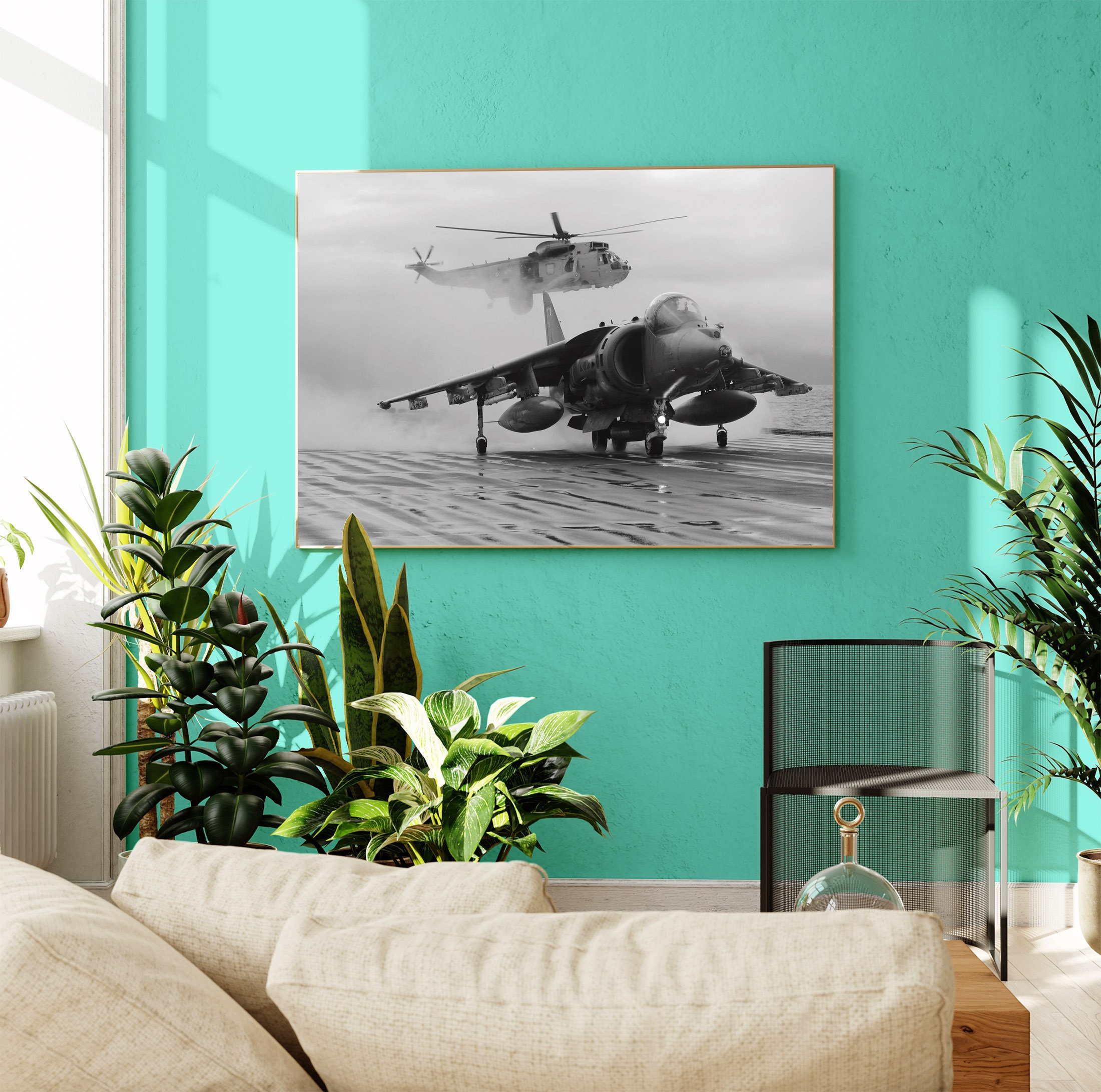 Harriers Leave HMS Ark Royal for the Final Time Print, HMS Ark Royal ...