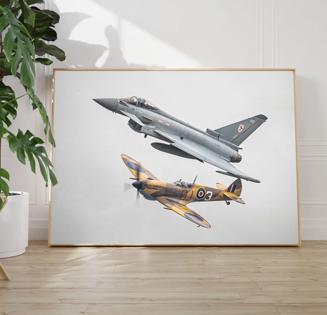 RAF Eurofighter Typhoon Spitfire Print, Royal Air Force, Poster, RAF ...
