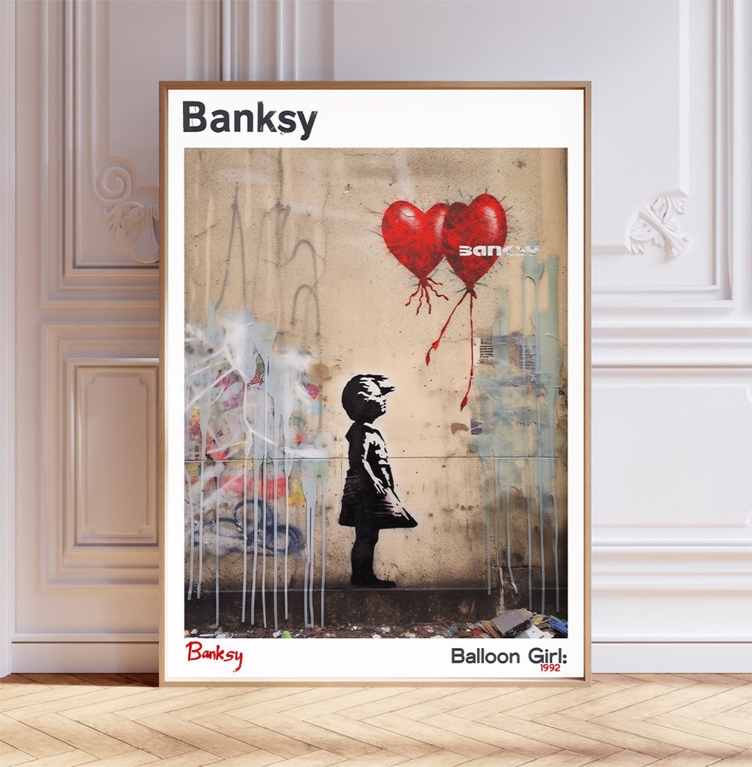 Banksy Poster, Balloon Girl, Banksy Poster, Graffiti Wall Art ...