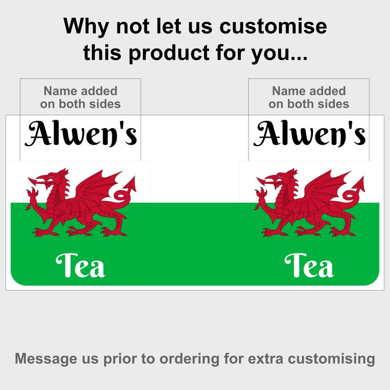 Customisable Welsh Dragon Flag Name Tea/coffee Mug 11oz Cymru Cymraeg ...