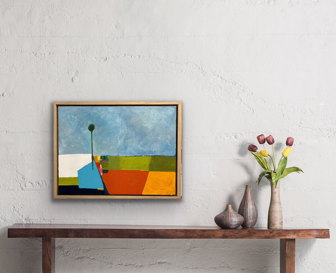 Original Abstract Landscape, Framed Art, Home Decor, Original Art ...