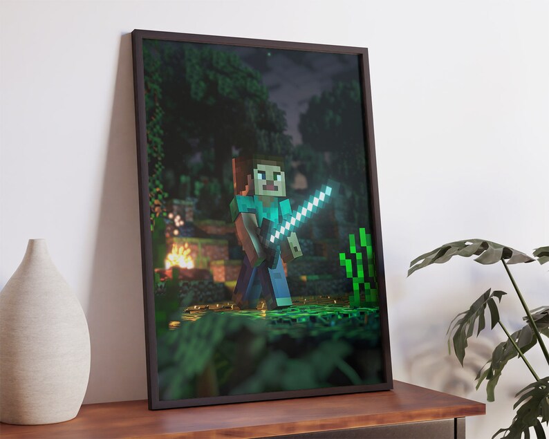 Set of 6 Minecraft Prints, Game Posters Printable, Wall Art, Room Decor ...
