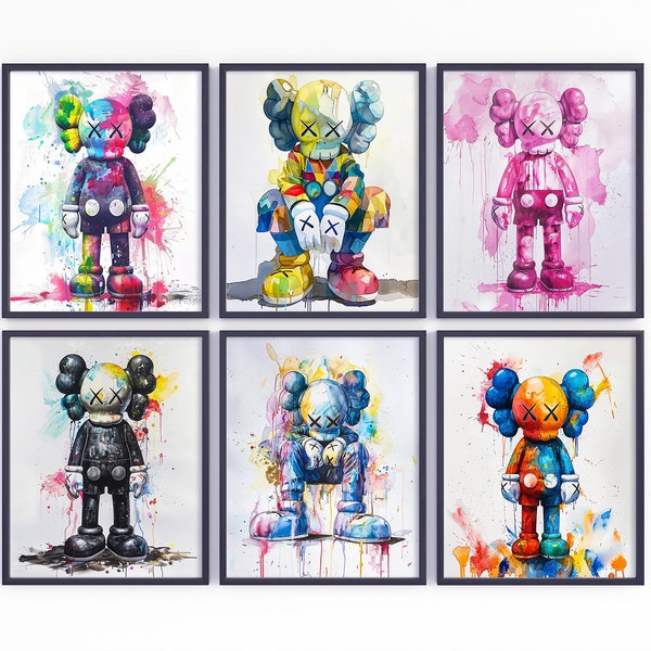Kaws Wall Decor Stickers - Etsy