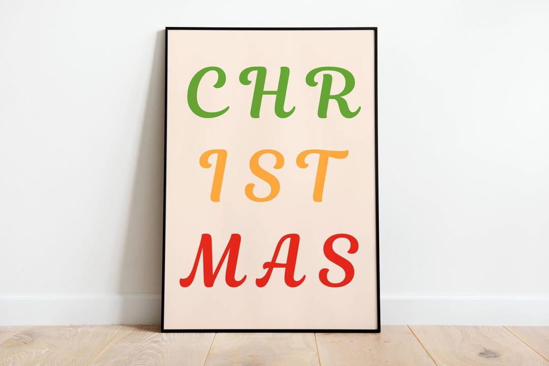 Christmas Letters Wall Art Print Christmas Art Christmas Print ...