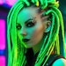 Neon Blue Green Dreads, Blue Green Ombre Dreadlocks, Synthetic SE ...