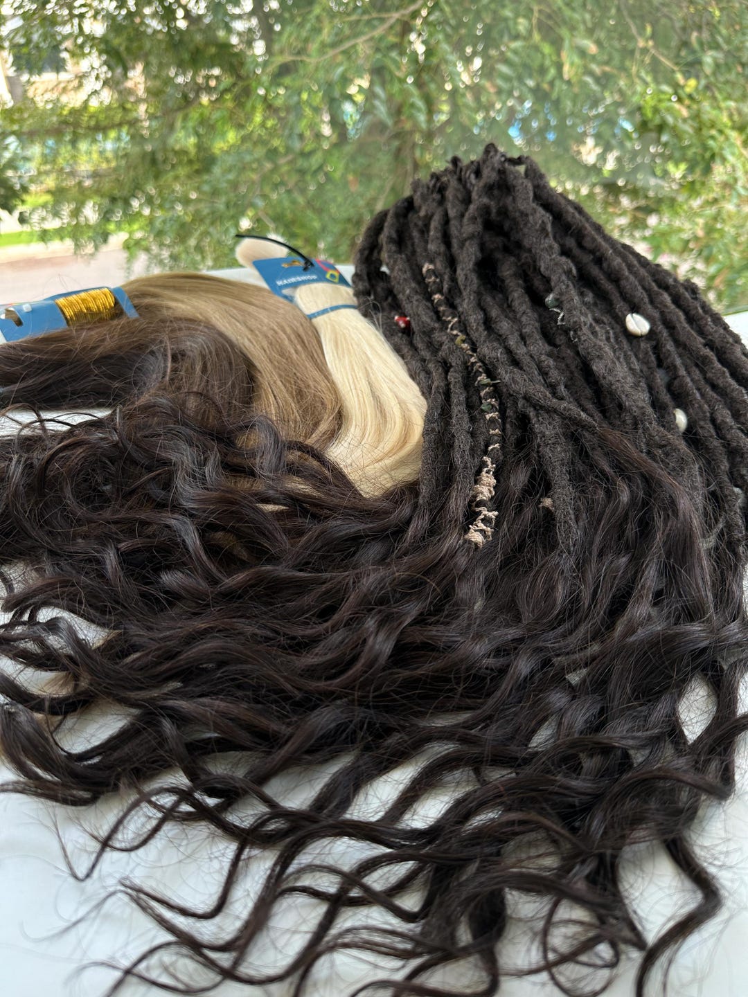 Dreads With Real Human Hair Ends | DE/SE Synthetic Dreadlocks Set ...