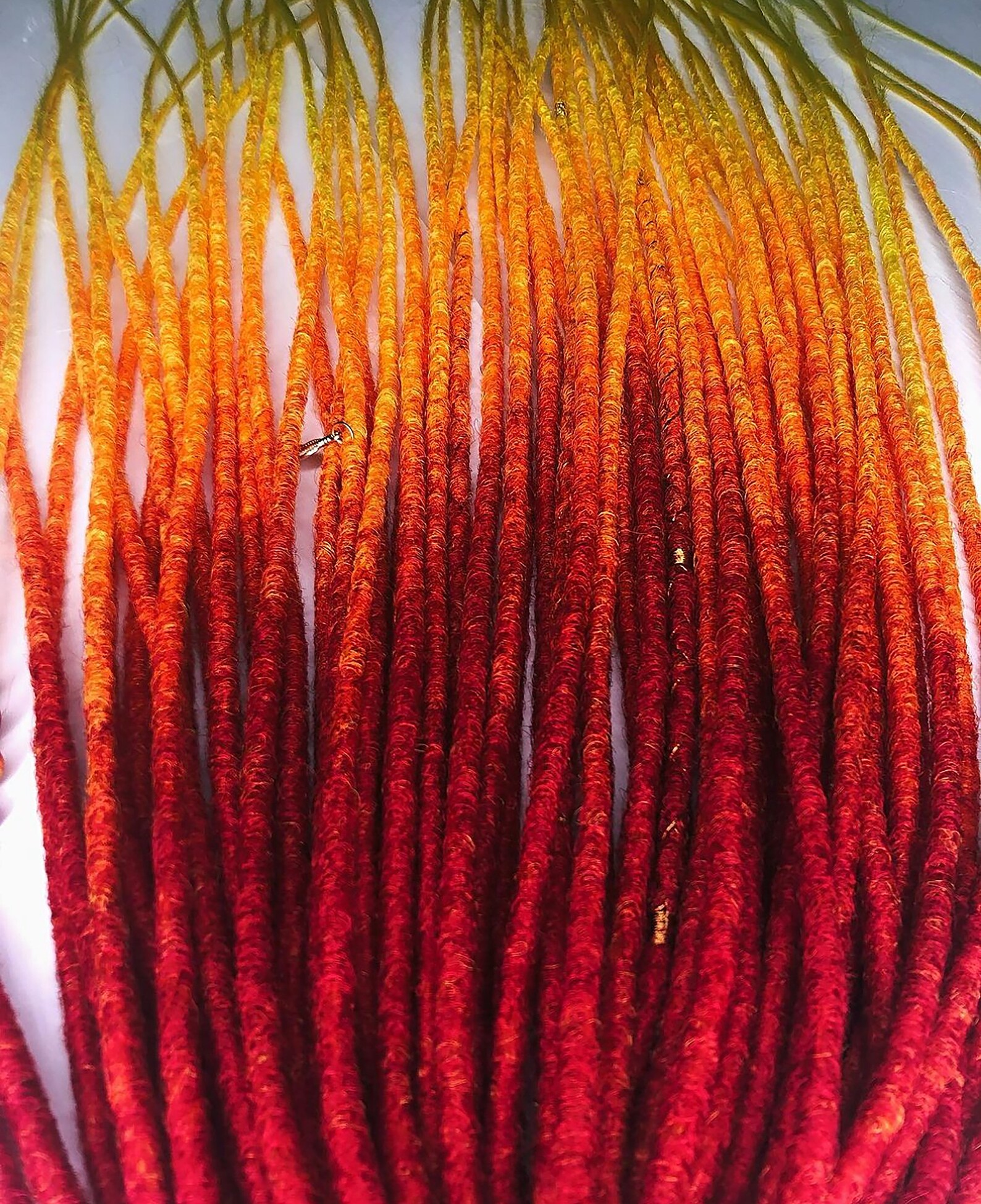 Red Orange Yellow Dreads, Fire Ombre Dreadlocks, Custom Dreadlocks Full ...