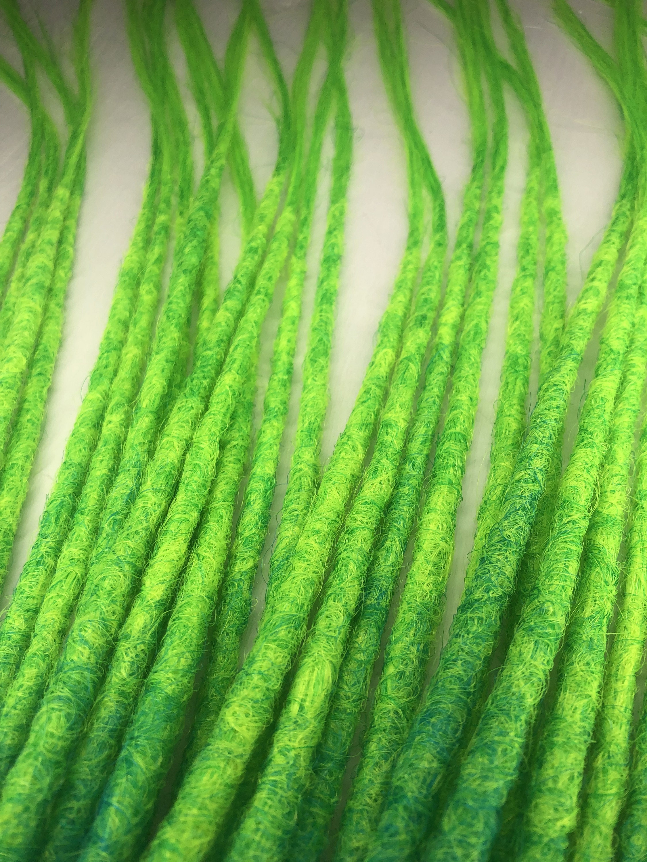 Neon Blue Green Dreads, Blue Green Ombre Dreadlocks, Synthetic SE ...