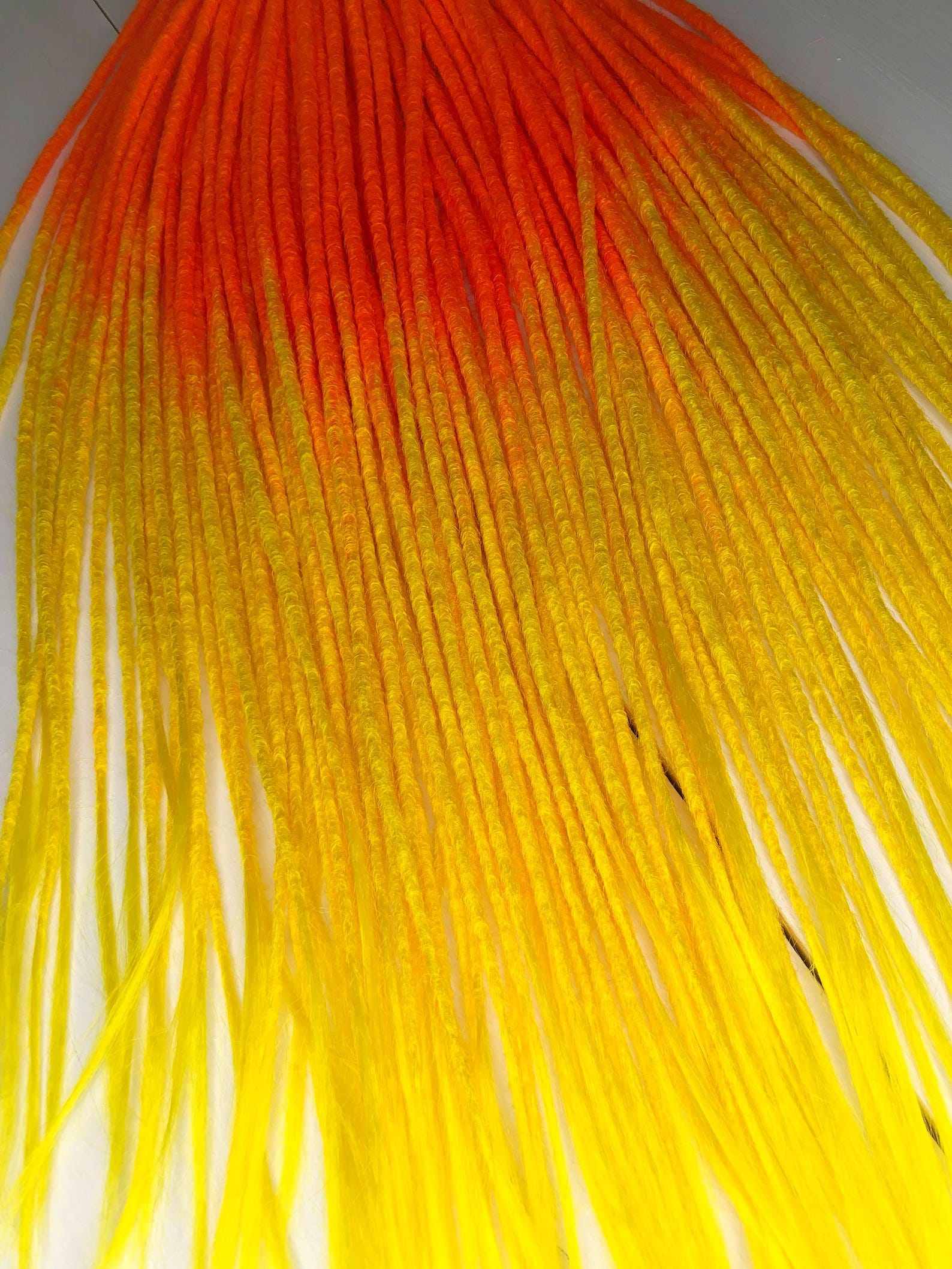 Psychedelic Pumpkin Dreads Extensions, Neon Orange DE Dreads UV Glow ...
