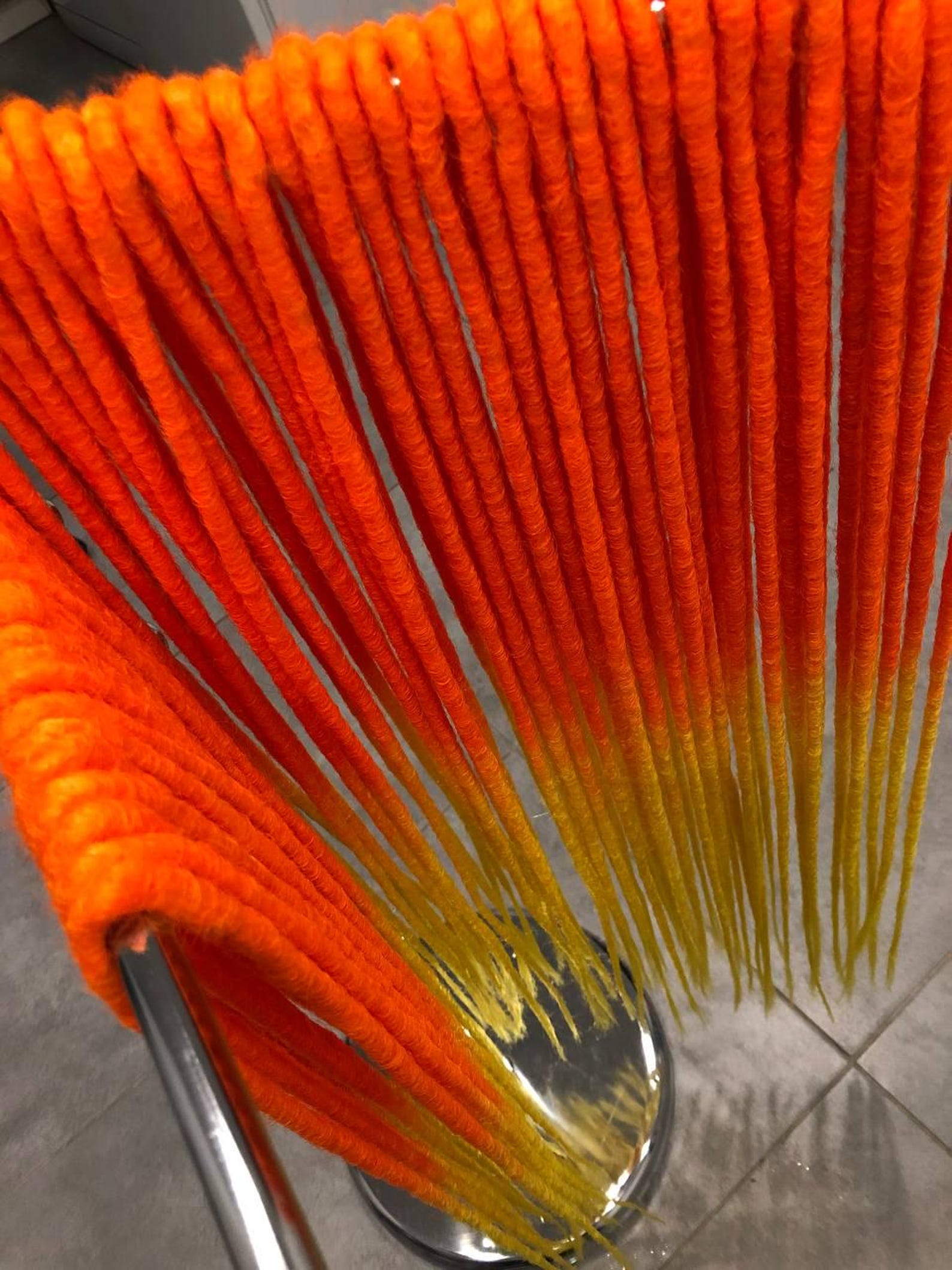 Psychedelic Pumpkin Dreads Extensions, Neon Orange DE Dreads UV Glow ...