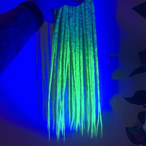 Neon Blue Green Dreads, Blue Green Ombre Dreadlocks, Synthetic SE ...