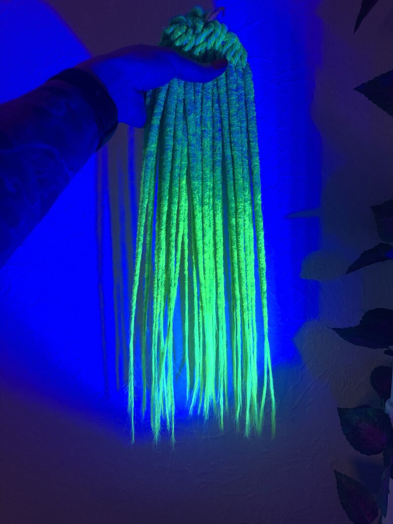 Neon Blue Green Dreads, Blue Green Ombre Dreadlocks, Synthetic SE ...