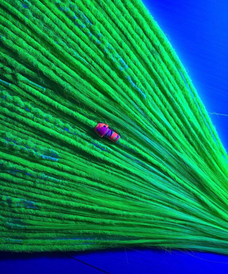 Neon Blue Green Dreads, Blue Green Ombre Dreadlocks, Synthetic SE ...