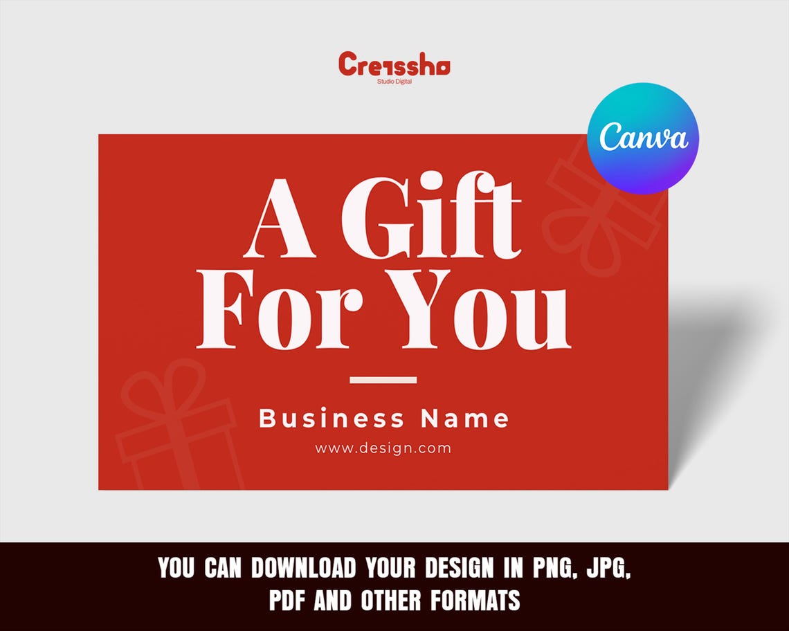 Editable Coupon Card Template, Printable Business Promo Card, Gift ...